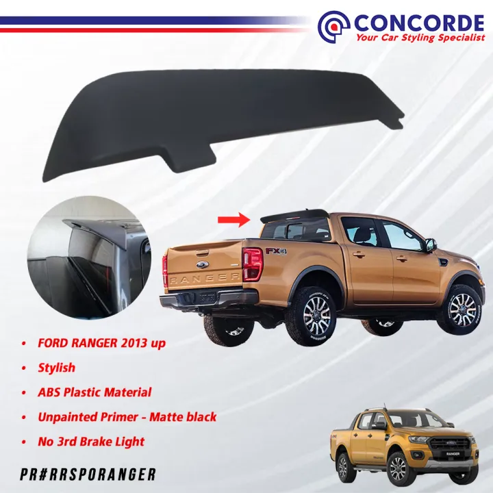 4X4 REAR SPOILER FOR FORD RANGER 2013/2018 MATTE BLACK 1P | Lazada PH