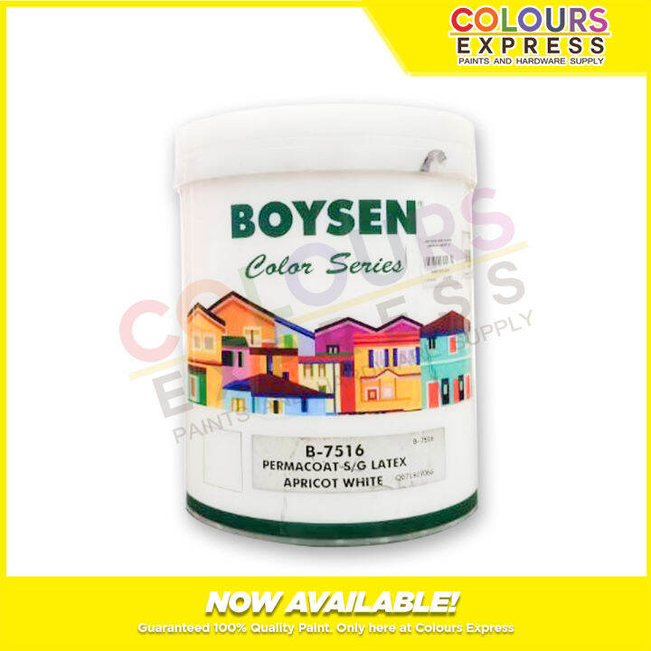 BOYSEN B-7516 APRICOT WHITE SEMI GLOSS LATEX 4L | Lazada PH