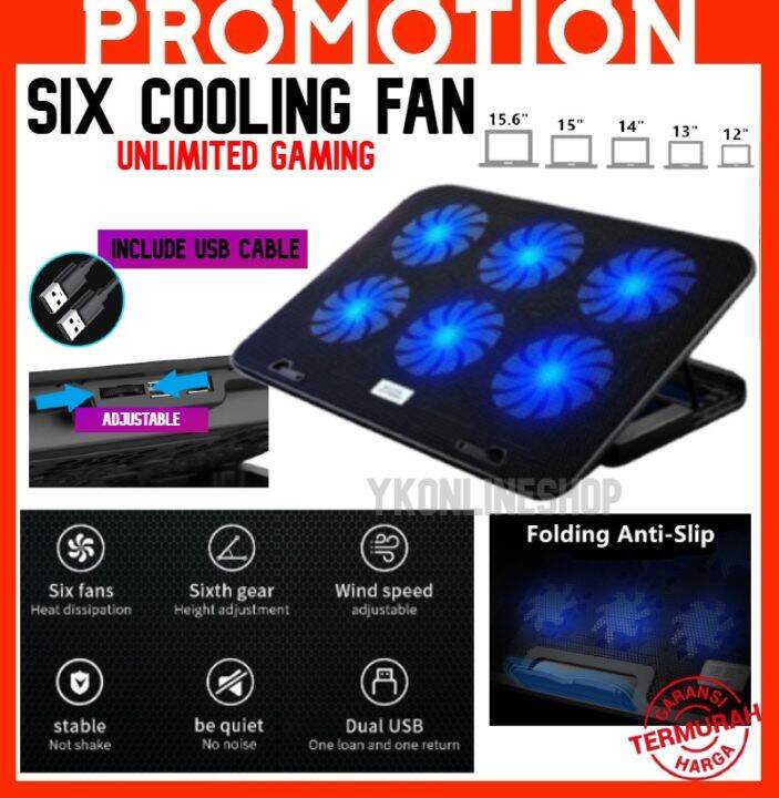~SHIP FROM KL~ Laptop Cooler / 6 Cooling Fan Laptop / USB Fan Laptop ...