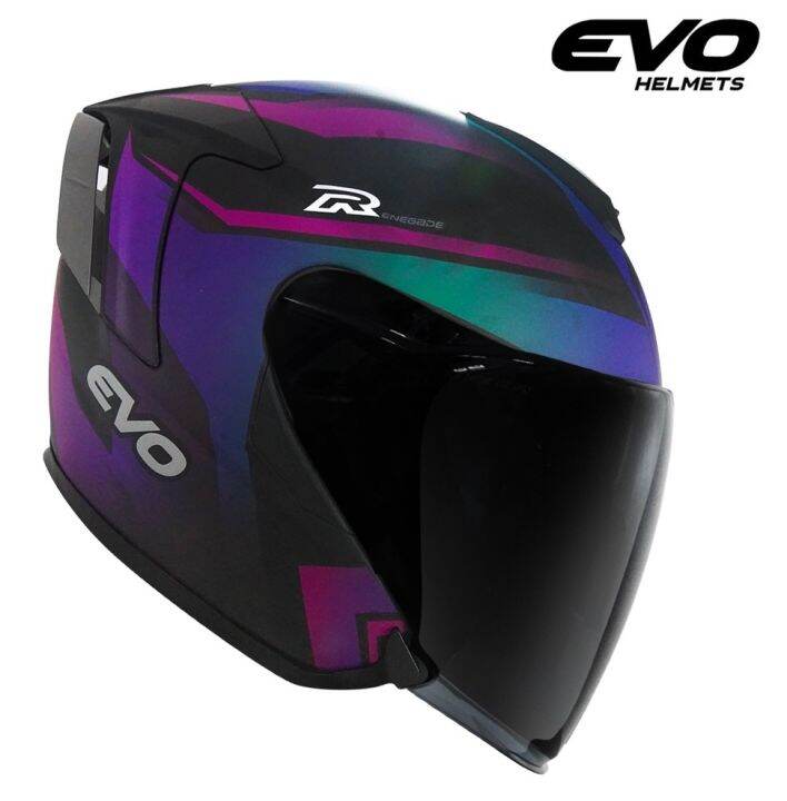 EVO RX-5 Renegade and Plain Half Face Dual Visor Helmet | Lazada PH