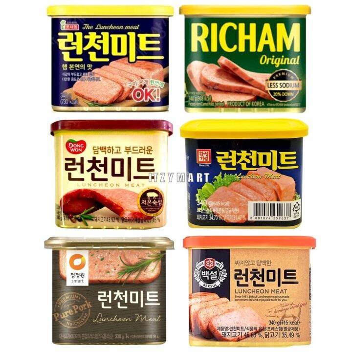 KOREAN SPAM LUNCHEON MEAT (HANSUNG LOTTE RICHAM DONGWON BEKSUL O'FOOD ...