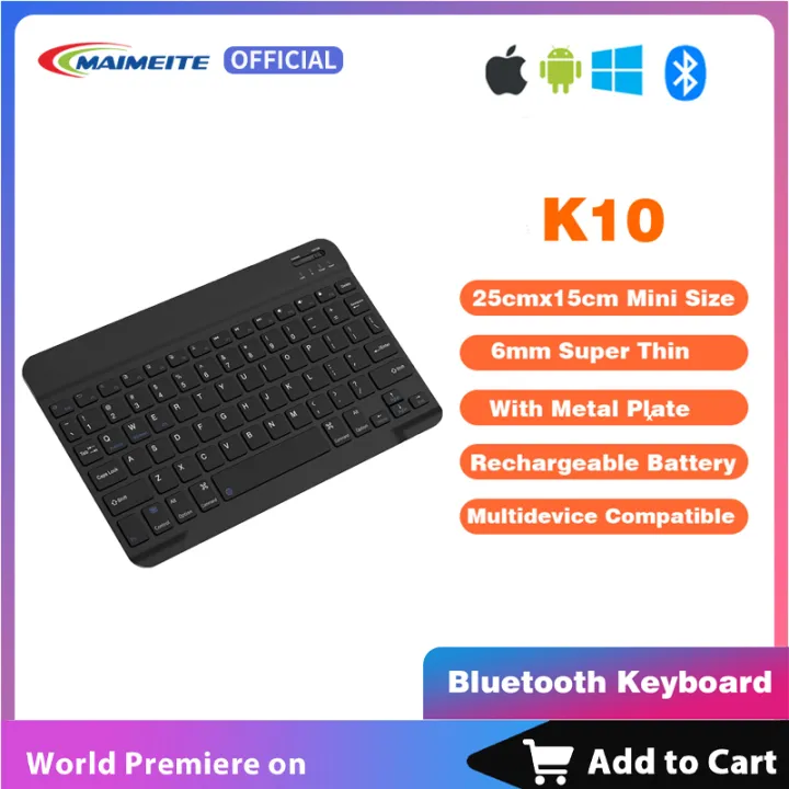 MAIMEITE K10 Mini Portable Wireless Universal Bluetooth Keyboard For ...
