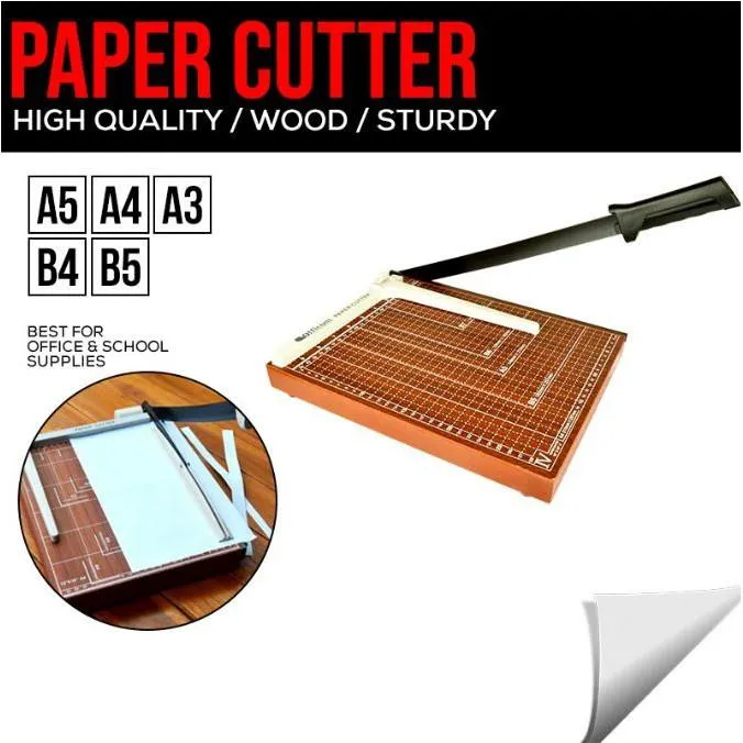 A4 Size Office Paper Cutter Metal Wood Base A5 B5 B6 B7 stationery ...