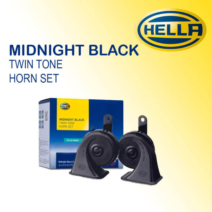 HELLA Midnight Black Twin Tone Horn Set Car Horn, Motorcycle Horn ...