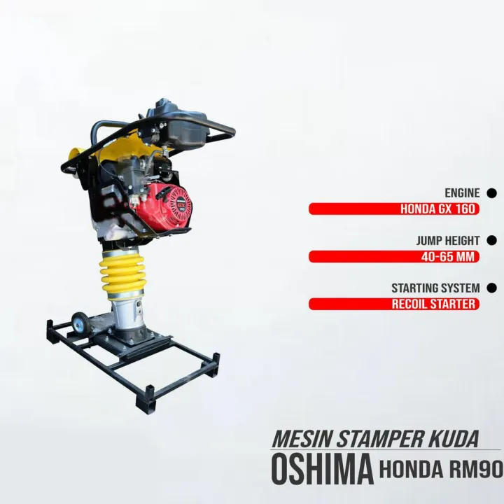 HONDA OSHIMA RM90HA Mesin Stamper Kuda Stemper Pemadat Tanah | Lazada ...