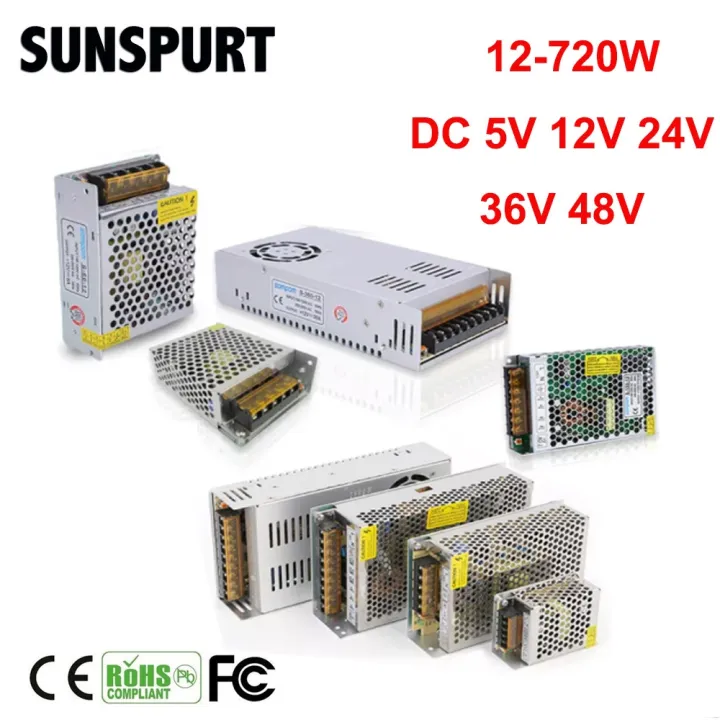 Lighting Transformer AC110V 220V to DC 5V 12V 24V 48V Power Supply Adapter 2A 5A 10A 15A 20A 30A ...