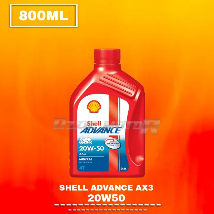 Shell Advance AX3 20W50 MA 800ml Oli mesin 4T | Lazada Indonesia