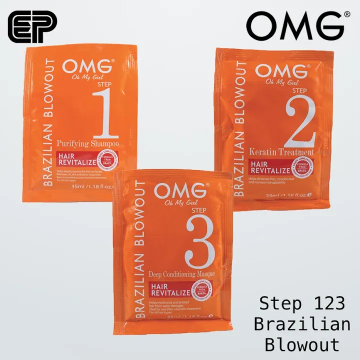 OMG Brazilian Blowout Keratin 1 2 3 Step Kit Chocolate | Lazada PH