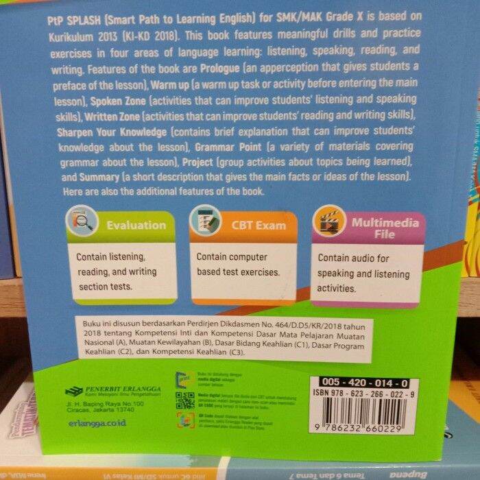 INDRA Buku PTP Splash Learning English Kelas 1 SMK K13 KI-KD 2018 ...