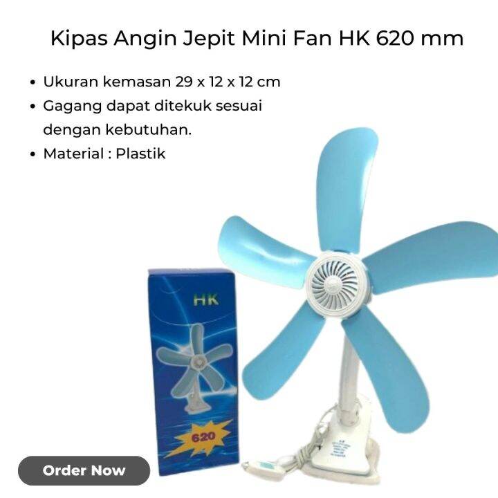 Kipas Angin Jepit Mini Fan 3 in 1 Baling Baling HK 602 - Homyklik | Lazada Indonesia