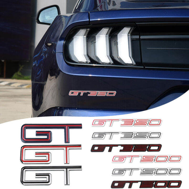 Metal GT GT350 Logo Car Sticker Rear Emblem Badge Tail Trunk Decals ...