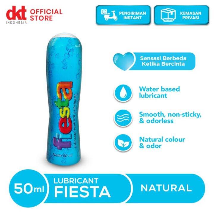 FIESTA LUBRICANT NATURAL BOTOL BIRU UKURAN 50ML / NATURAL LUBRICANT ...