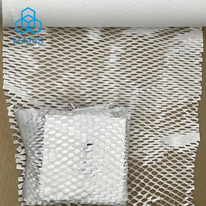 【hot】 38cmx5m Hex Buffer Cushion Vellum Kraft Paper Roll Packing ...
