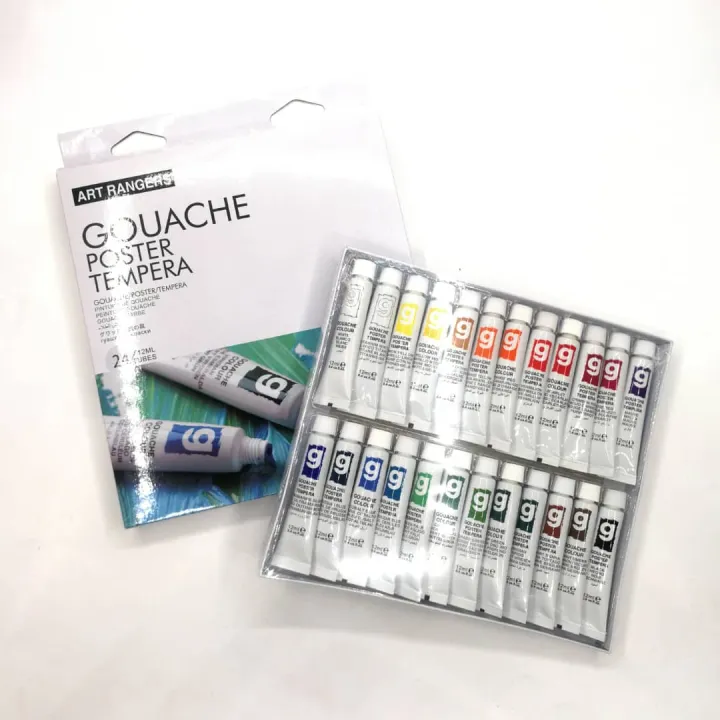 Art Rangers Gouache Poster Tempera Colours Set (24 COLOUR X 12ml ...