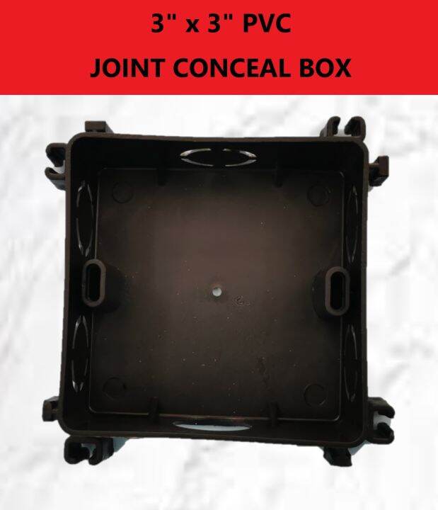 3" x 3" PVC JOINT CONCEAL BOX/ KOTAK HITAM TANAM SWITCH FAN SOCKET | Lazada