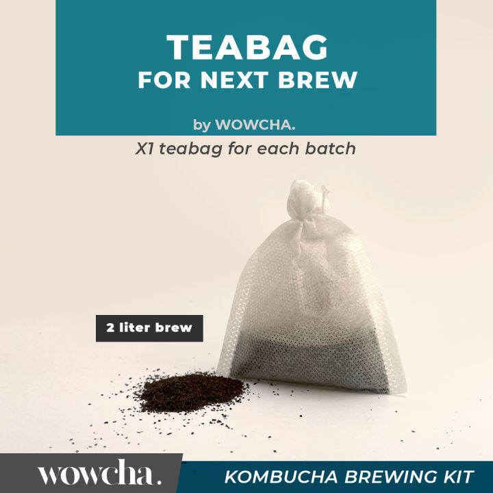 WOWCHA Kombucha Black Tea Leaves Teabag | Ingredient for Making Kit ...