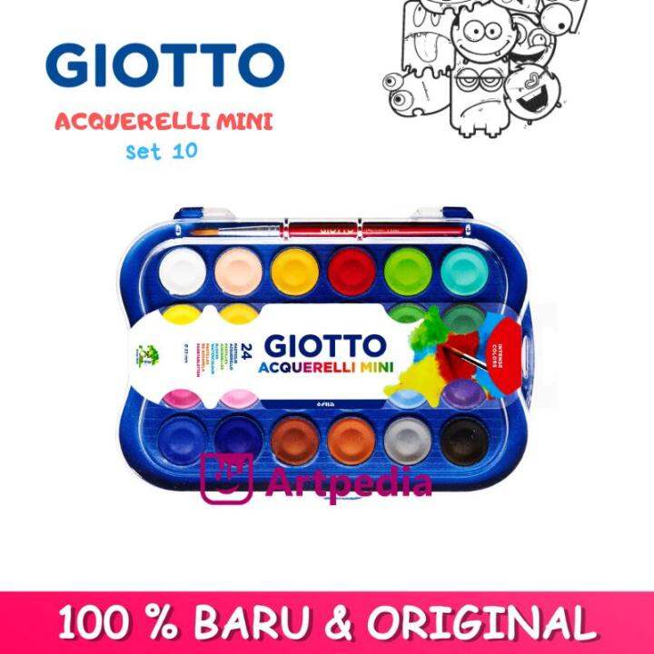 Giotto Acquerelli Mini Watercolor Set 24 / Watercolor set 24/ Giotto ...