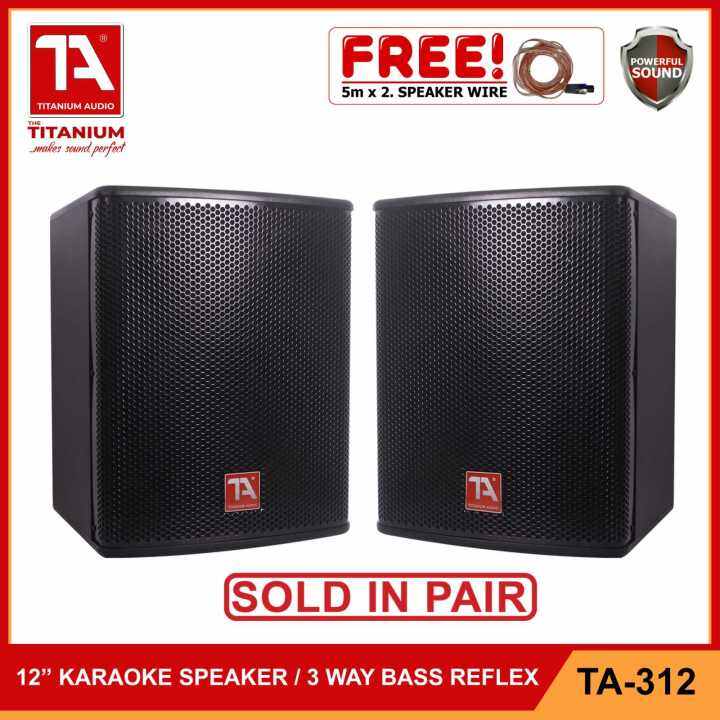 Titanium Audio TA 312 3 Way Speaker / Bass Reflex Karaoke Speaker ...