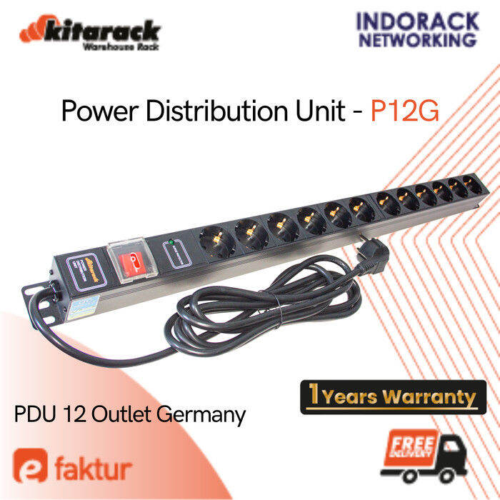 Kitarack PDU Rack Server Power Distribution Unit 12 Outlet Stop Kontak ...