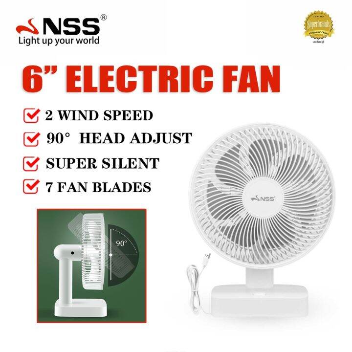 NSS Desk Fan Rechargeable USB Fan Mini Electric Fan 3 Speed Strong wind ...