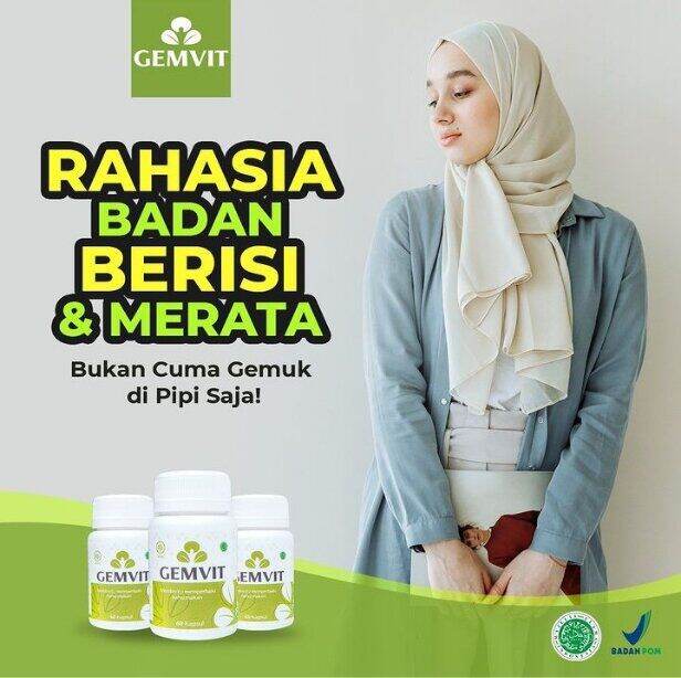 GEMVIT PENGGEMUK BADAN GEMVIT PENAMBAH BERAT BADAN PRIA DAN WANITA 100% ...