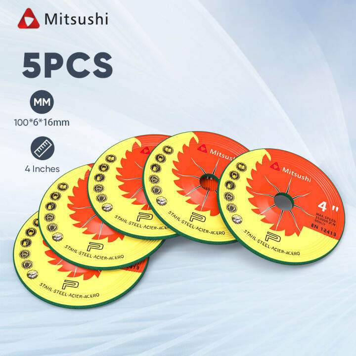 Mitsushi 4 inches Steel Grinding Disc 5pcs For Angle Grinder (100mm x ...