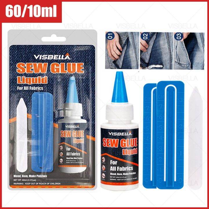 VISBELLA 60/10ml Sew Liquid Glue Bonding Glue Repair Kits for Leather ...