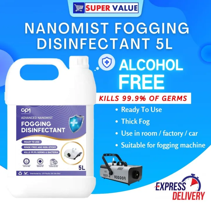 CPI Advanced Nano Mist Fogging Disinfectant Liquid 5L l Alcohol Free l ...