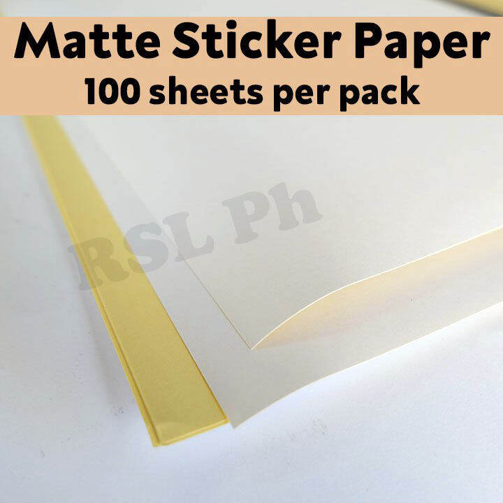 Sticker Paper A4 Matte 100s Self-adhesive 100 Sheets | Lazada PH