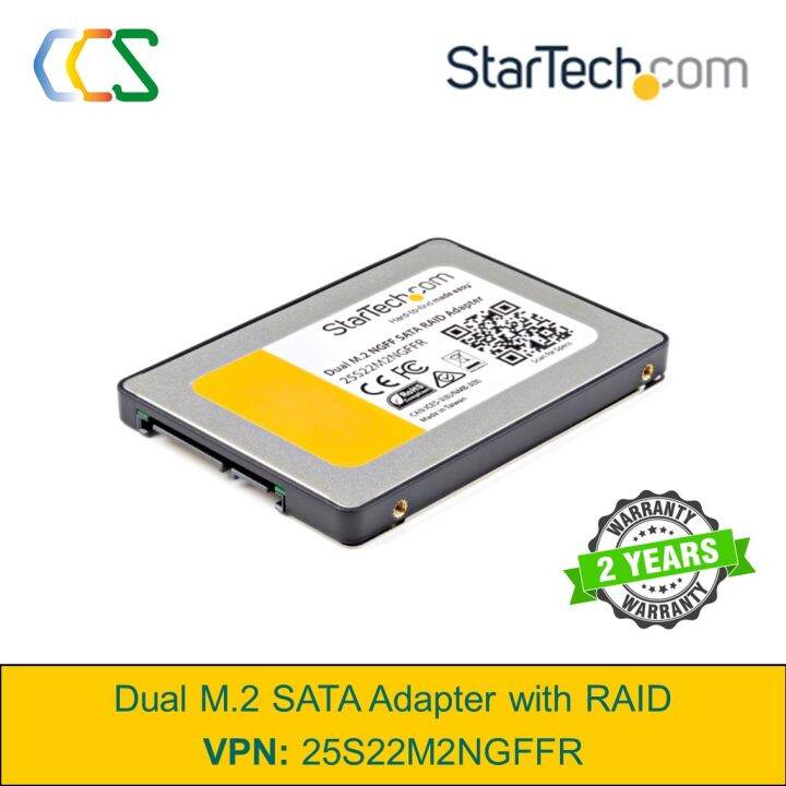 DUAL M.2 NGFF SATA ADAPTER WITH RAID - 2X M.2 SSDS TO 2.5IN SATA (6GBPS ...