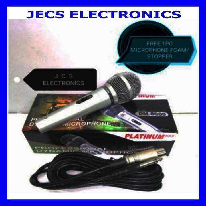 PLATINUM DM8000 MICROPHONE W/MICROPHONE FOAM/STOPPER | Lazada PH