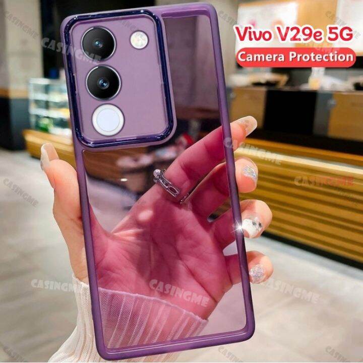 Vivo V29e 5G 2023กรอบนิ่มนิ่มชุบสี่เหลี่ยมสำหรับ Vivo V29e VivoV29E V29 29V 29 E EV29 5G เคส ...