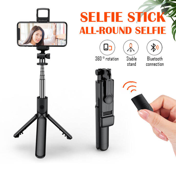 170cm Selfie Self Stick With Light Selfie Stick Monopod Tripods