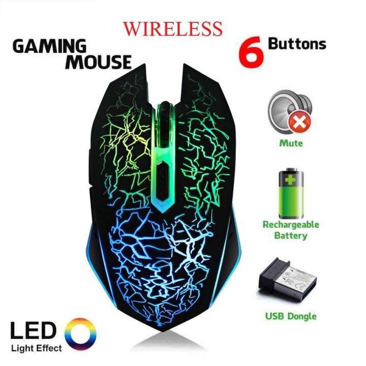 new unique products 2019 Rechargeable Wireless Mute Gaming Mouse 6 ...