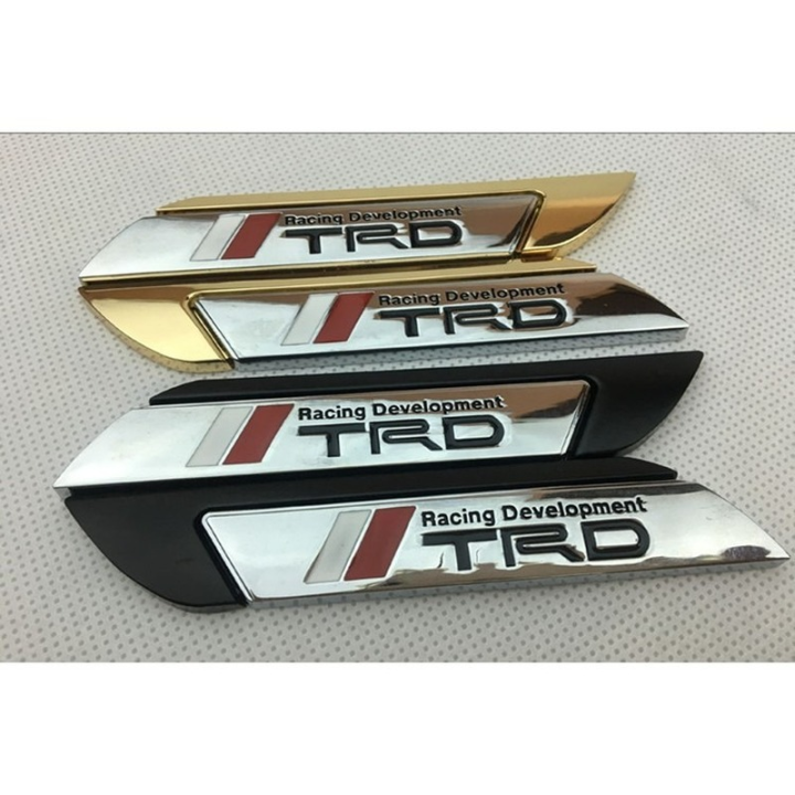 ZR 2 X TRD Logo 3D Metal Rear Side Fender Marker Emblem Badge Sticker ...