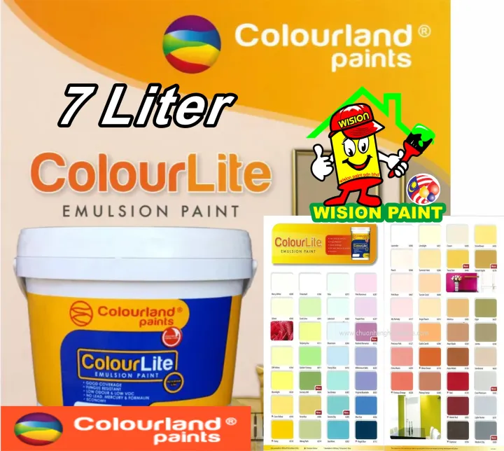 7L COLOURLAND COLOURLITE EMULSION PAINT FOR INTERIOR USE 7 LITRE | Lazada