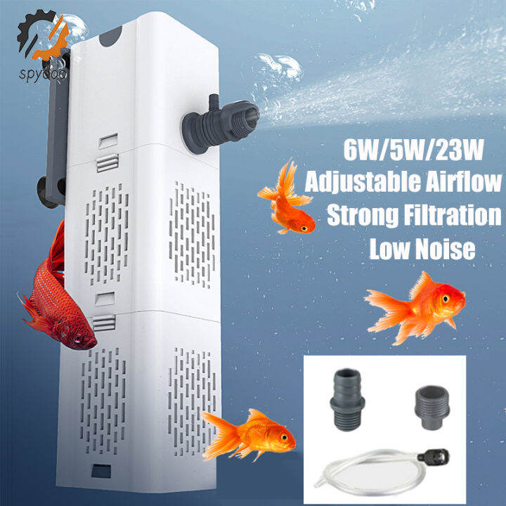[Free shipping] 4 in 1 Aquarium Fish Tank Filter with Oxygen 6W/15W/23W ...