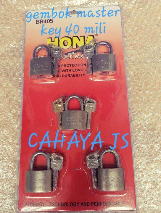GEMBOK MASTER KEY 4O MILI PDK ISI 5 PCS/GEMBOK MASTER KEY/GEMBOK SATU ...