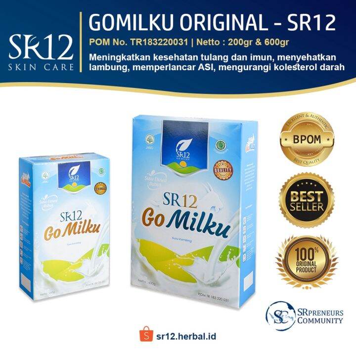 GOMILKU SR12 / SUSU KAMBING ETAWA SR12 / MEMBERSIHKAN DAN MENGOBATI PARU-PARU | Lazada Indonesia
