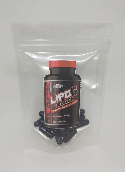 REPACKED: NUTREX LIPO 6 BLACK EXTREME POTENCY 20 CAPSULES 100% PURE ...