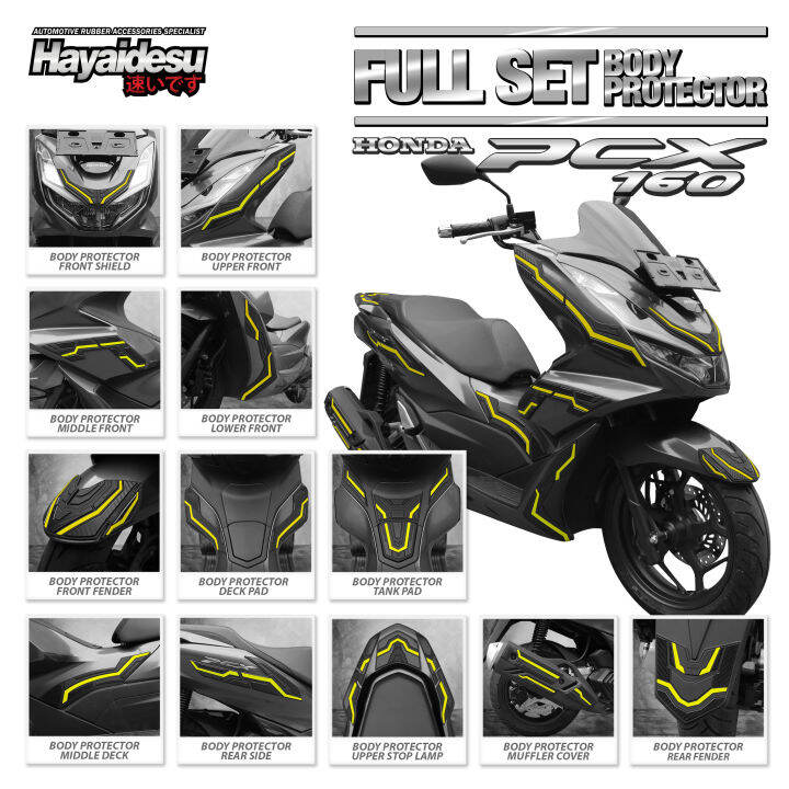 Hayaidesu Honda PCX 160 Full Set Body Protector Cover | Lazada PH