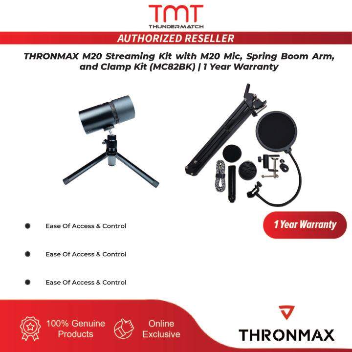 (MC82BK) THRONMAX M20 Streaming Kit with M20 Mic, Spring Boom Arm, and ...