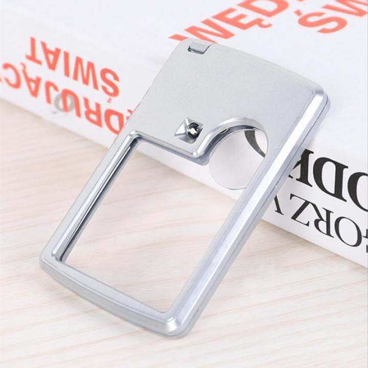 3X45*45mm&6X20mm Card Type Magnifiers with LED Portable Jewelry Loupe ...