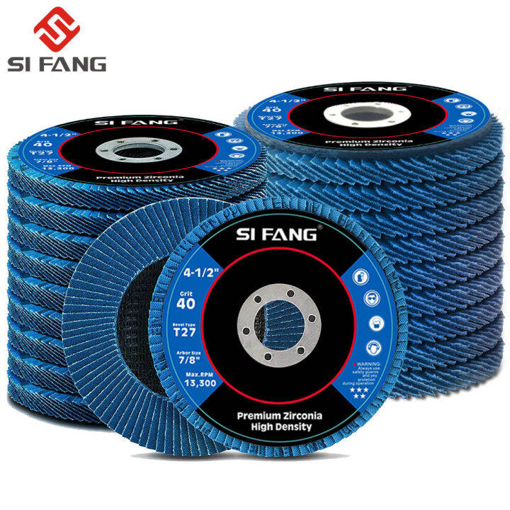 SI FANG 5-25Pcs 115 x 22.2mm Premium Zirconia Flap Discs Grinding Wheels, 4-1 2 inch High ...