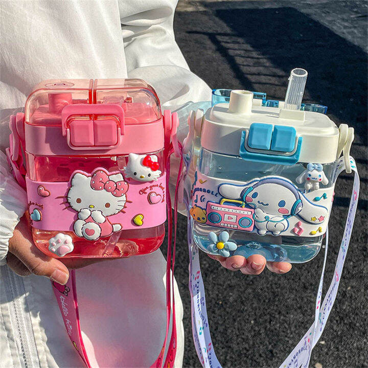 [oneapplepie] Sanrios Cinnamoroll Kuromi Square Water Bottle My Melody