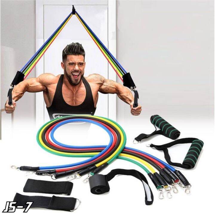 Tali Set Resistance / Alat stretching Fitness 11 in 1 Set - Tali ...