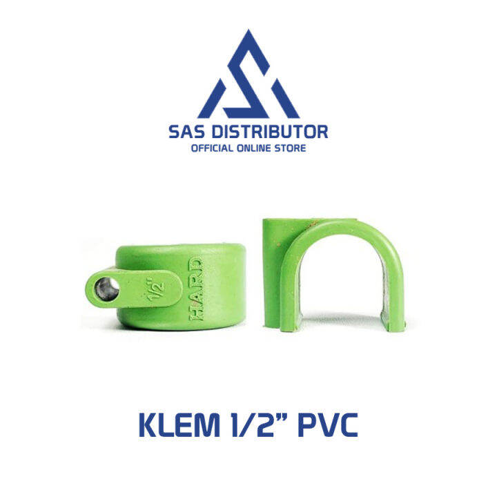 Klem Pipa 1/2" inch HARD/ Klem Pipa Hijau PVC / Pipe Clamp / Klem Pipa ...