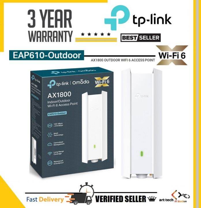 TP-LINK EAP610 OUTDOOR AX1800 OUTDOOR WIFI 6 ACCESS POINT | Lazada