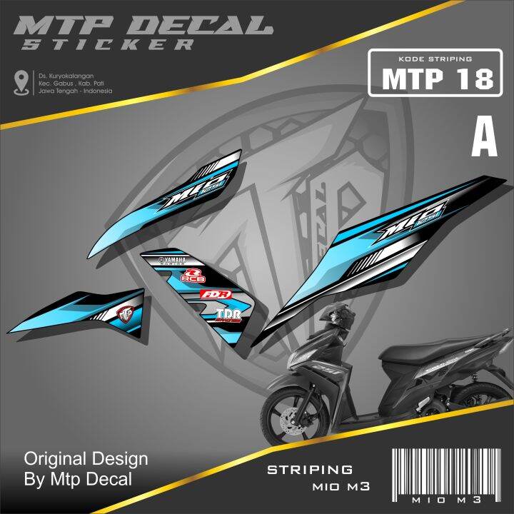 Sticker Striping mio m3 - decal Stiker setriping Variasi List Motor MTP ...