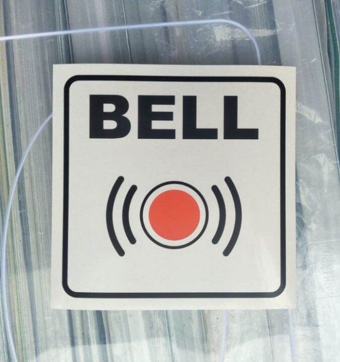 SIGN STICKER BELL 10X10CM STIKER BEL | Lazada Indonesia